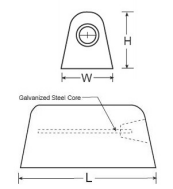 Haute anode potentielle ASTM B843-M1C de magnésium de protection cathodique